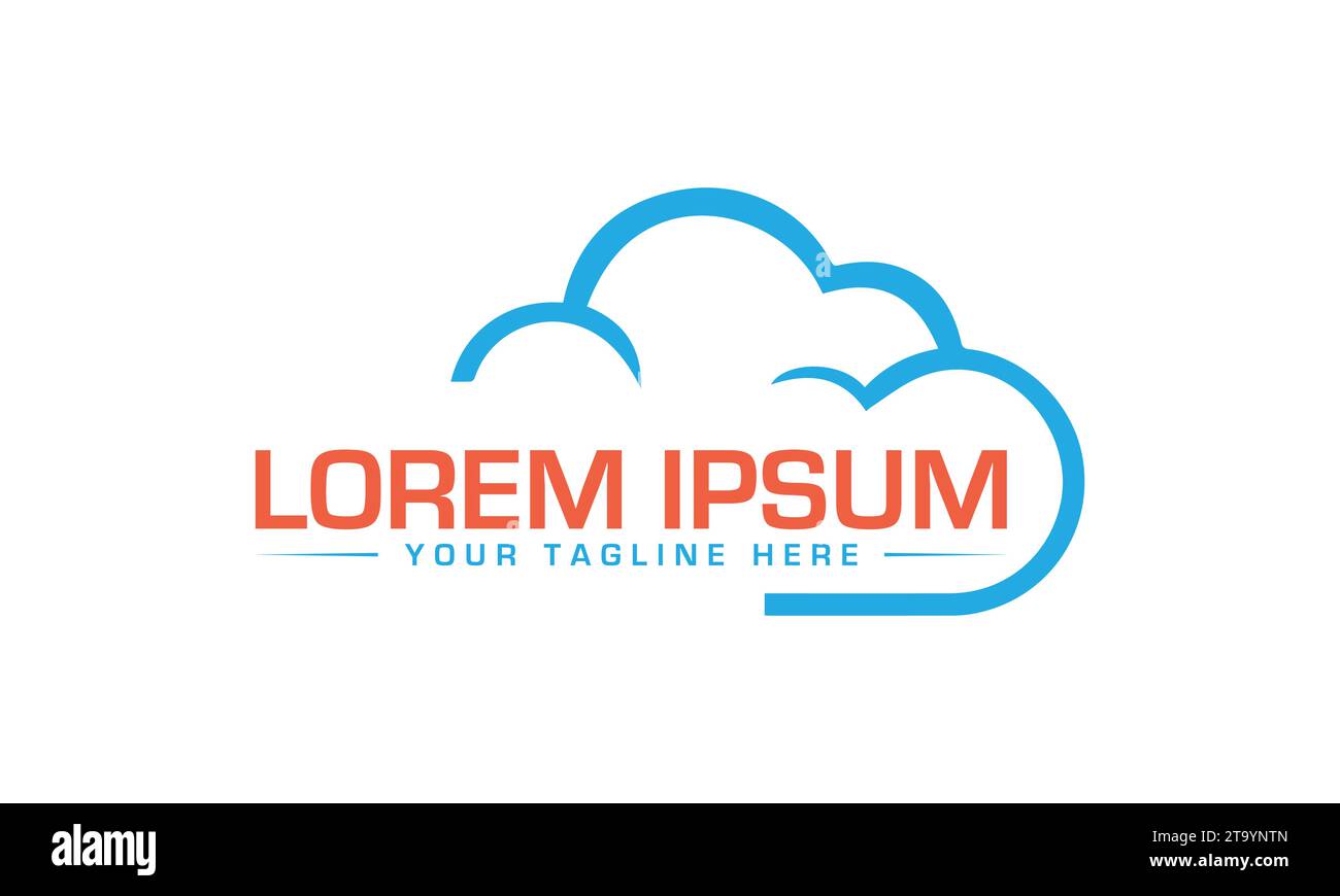 Tech Cloud Logo Design Unique and Professional Logo Design Stock Vector ...