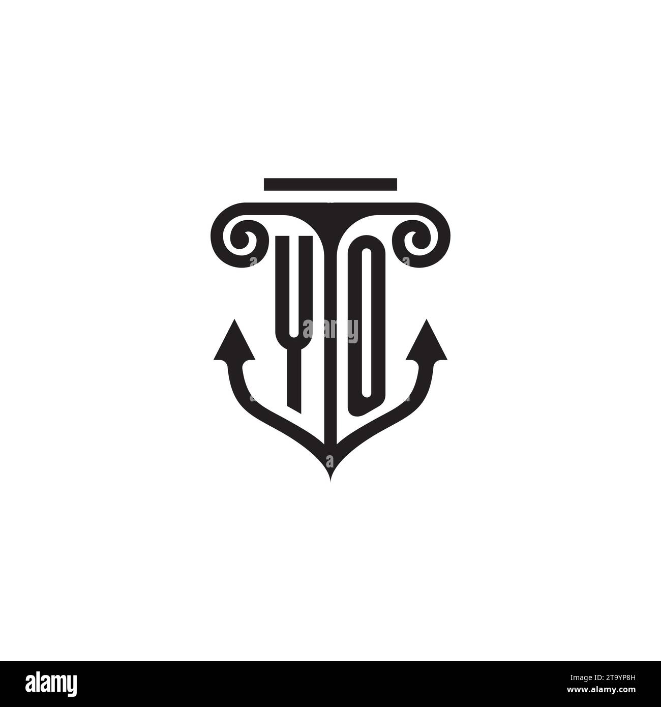 Yo logo design Black and White Stock Photos & Images - Alamy