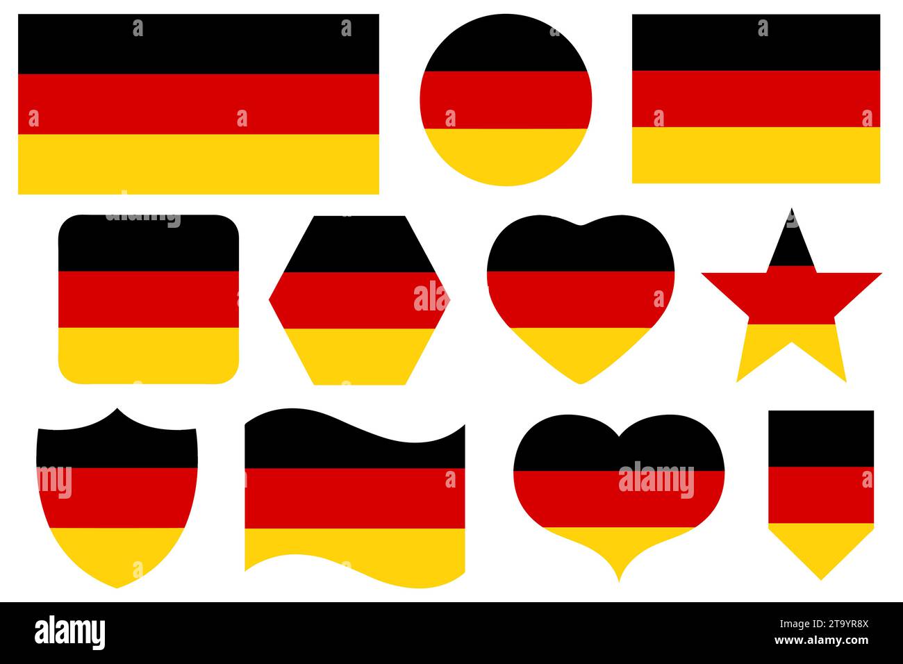 Republic germany icons set Stock Vector Images - Alamy