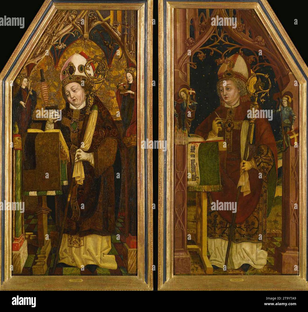 St Ambrose with St Florian and St George; St Erasmus with St Margaret ...