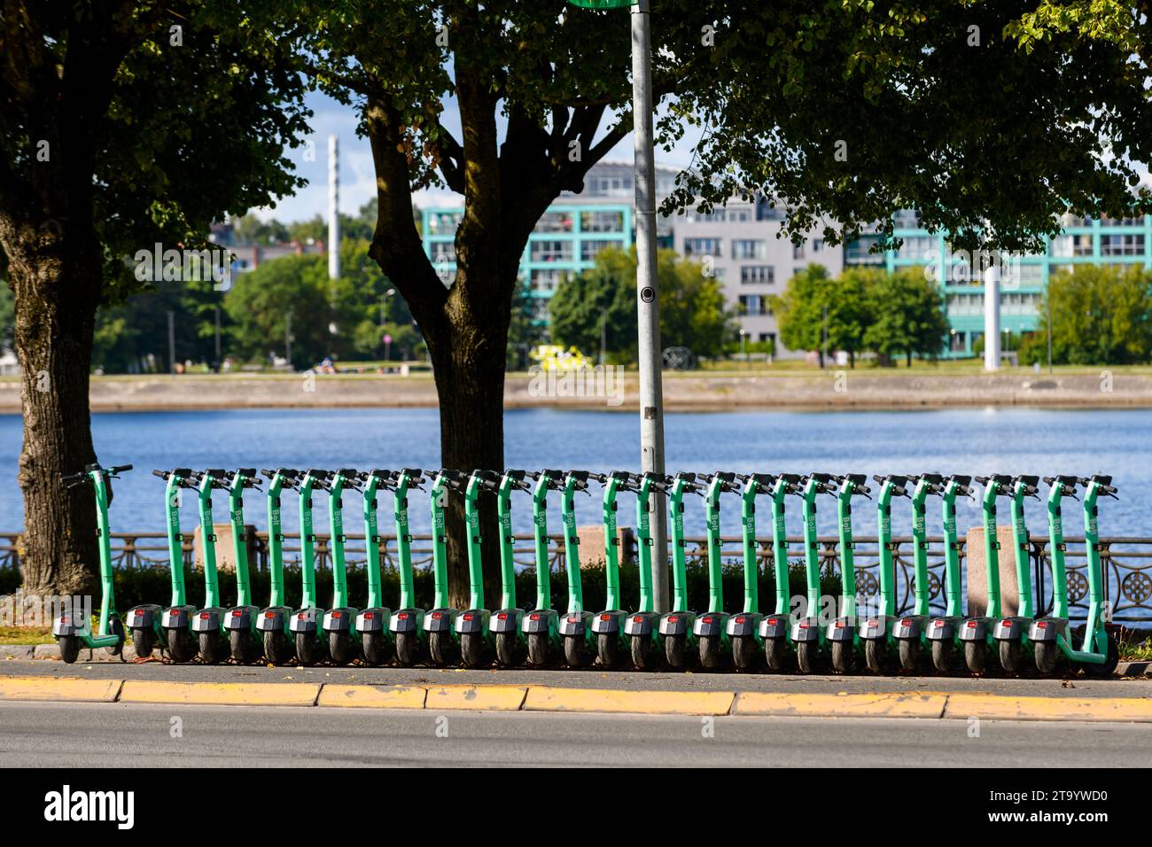 RIGA, LATVIA. 20th July 2023. Selective focus photo. Bolt company ...