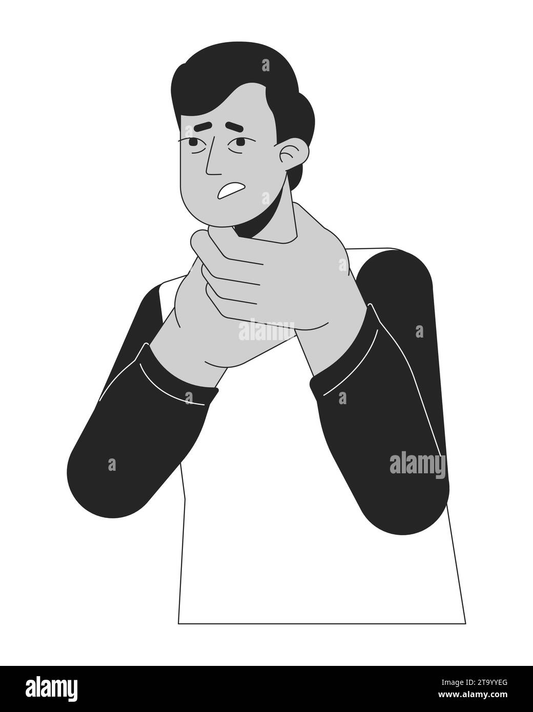 Black man sore throat Cut Out Stock Images & Pictures - Alamy