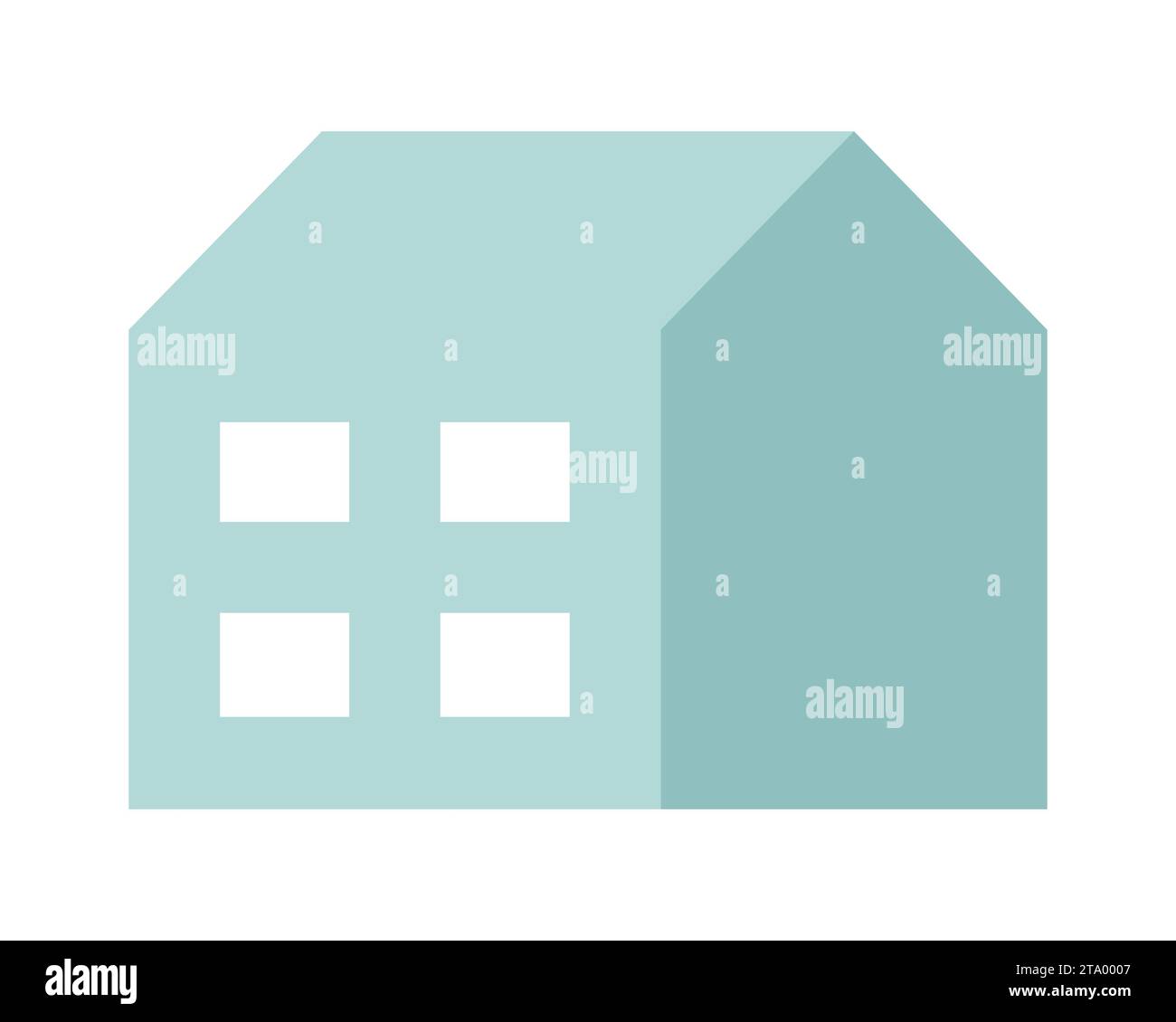 Multi family building 2D cartoon object Stock Vector Image & Art - Alamy