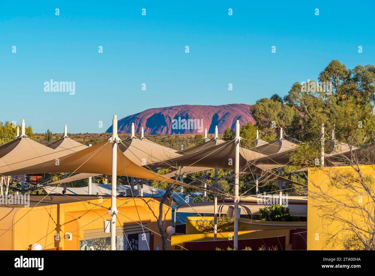 A network of shade sails provide welcome cover from the harsh sun at ...
