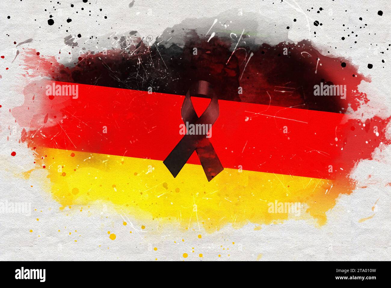pray for berlin, germany country flag color background with black ...