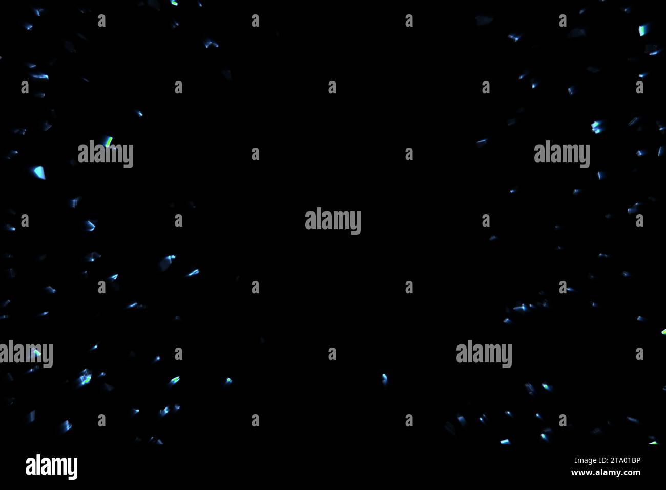 electric blue sparkle background with particles flowing on black ...