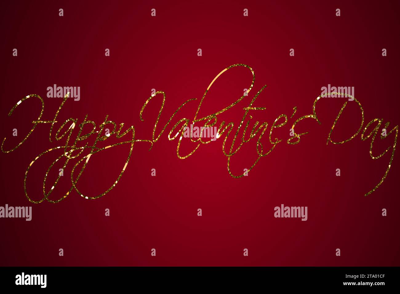 golden sparkle glitter happy valentine day word shape on red gradient ...