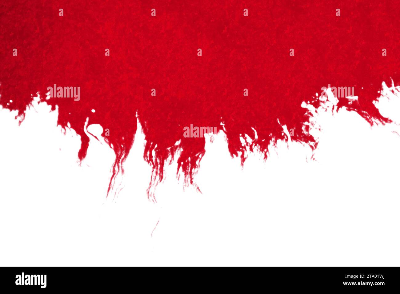 abstract red blood ink watercolor splatter splash on white background ...