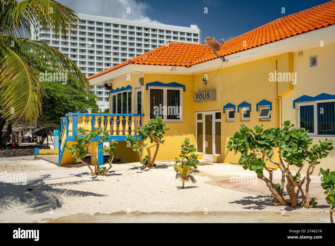 Palm Beach, Aruba - Local police station Stock Photo - Alamy