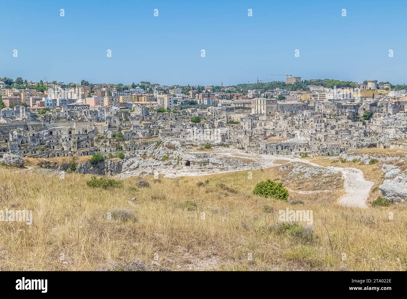 panoramic view of typical stones (Sassi di Matera) of Matera UNESCO ...