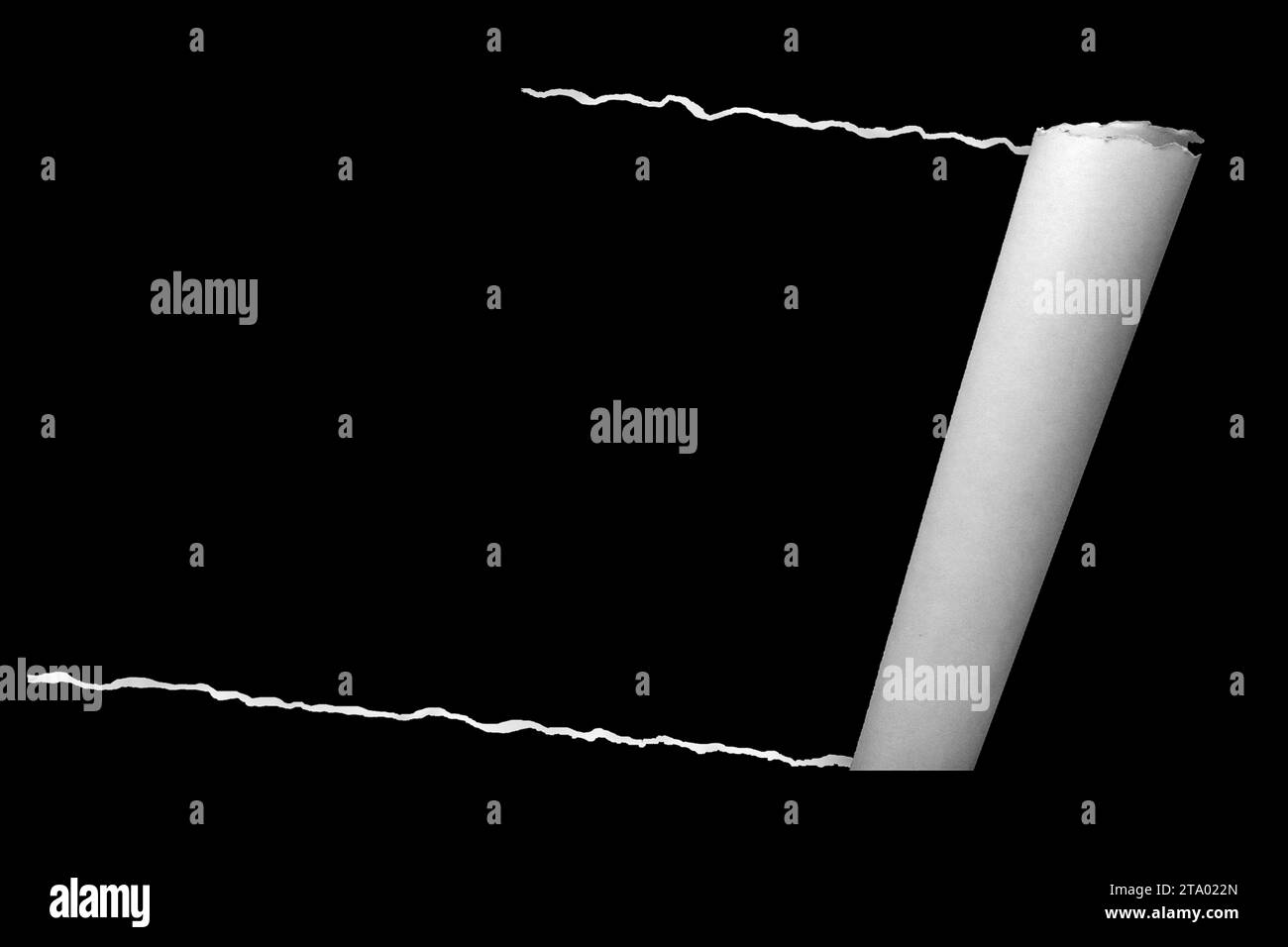rolled white crumpled paper effect, with blank like blackboard ...