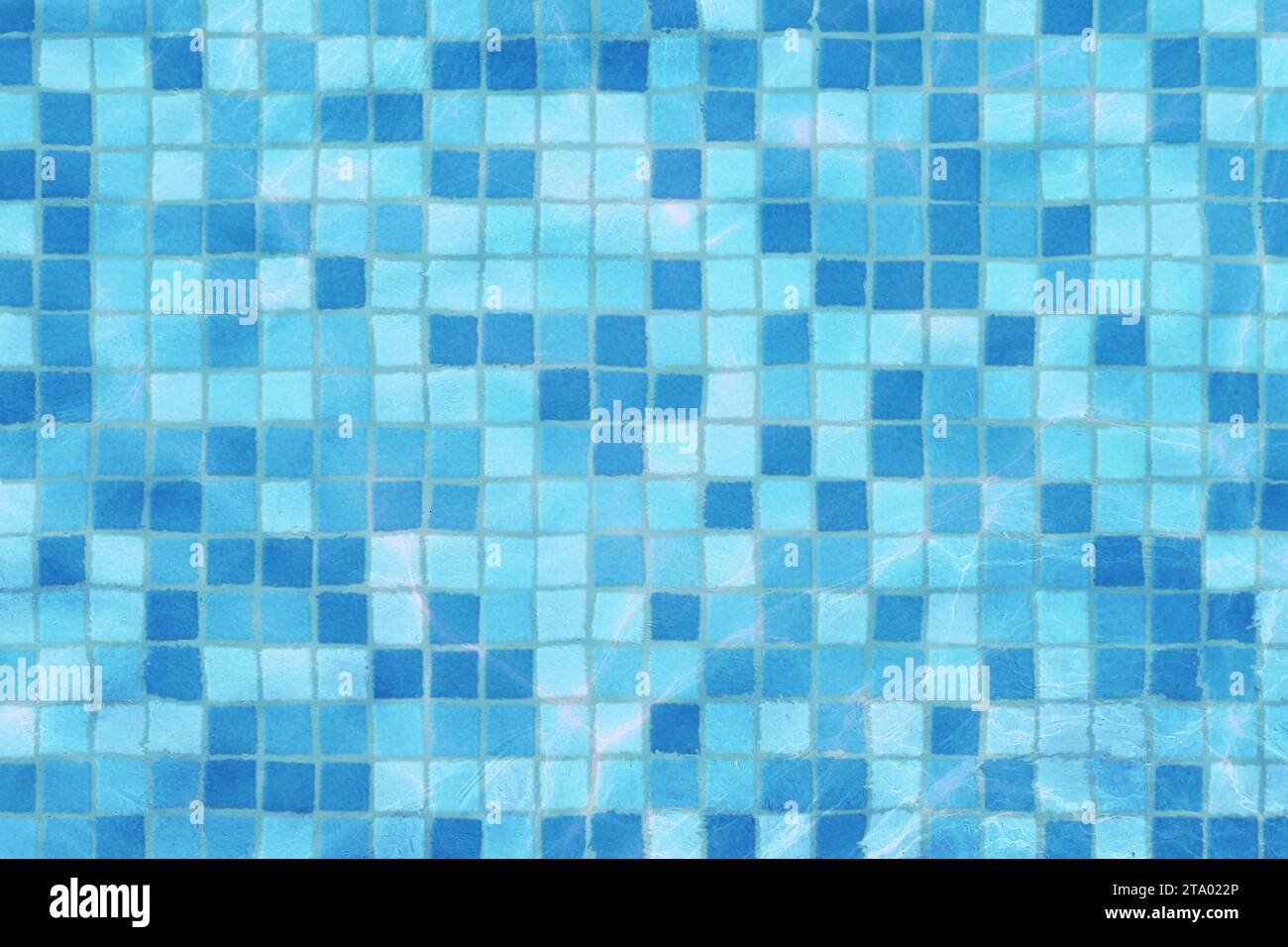 swimming pool mosaic bottom caustics ripple like sea water and flow ...