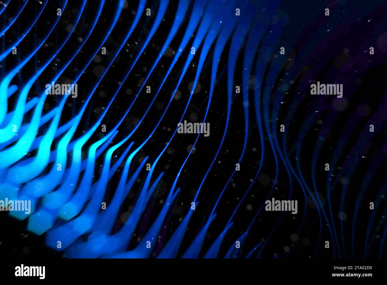 Blue technology background particles hi-res stock photography and ...