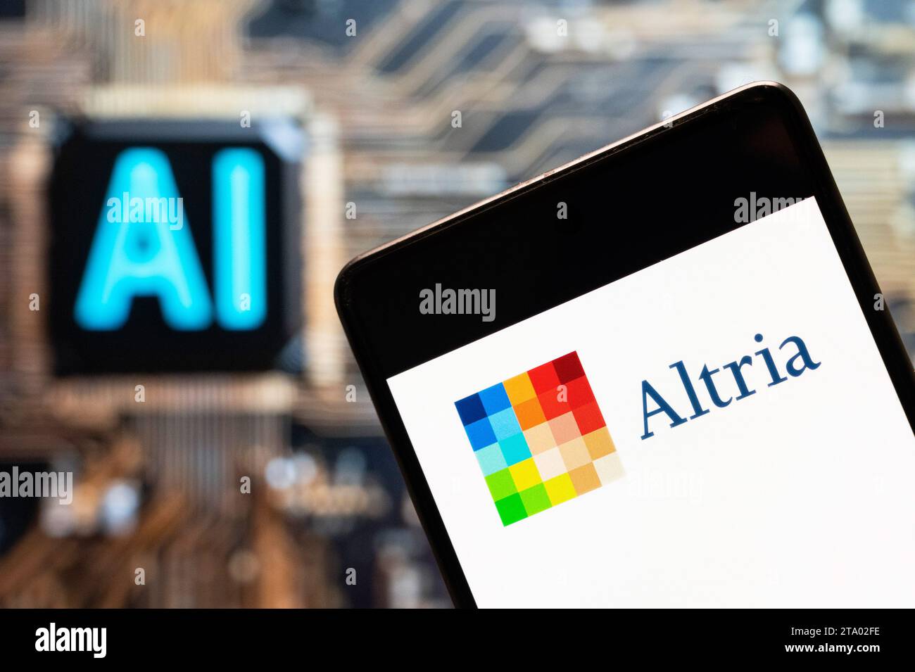 In this photo illustration, the American corporation of tobacco ...