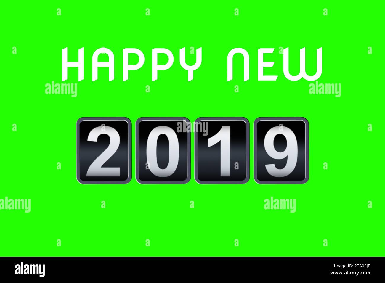 2018 2019 happy new year concept vintage analog counter countdown timer ...