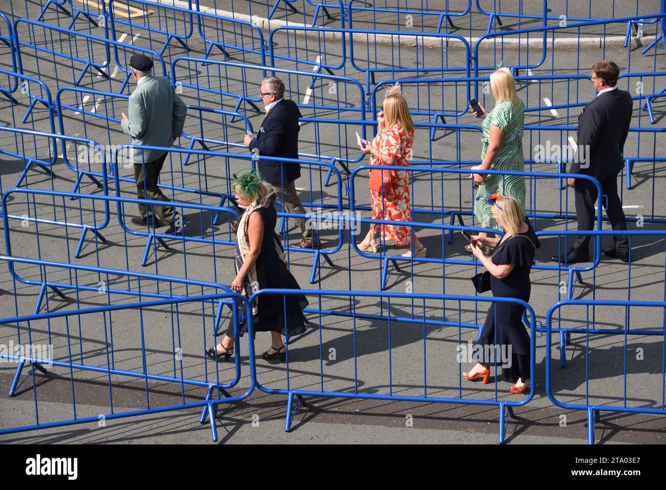 Couples & Women or Female Race Goers wearing Fancy, Fashionable or ...