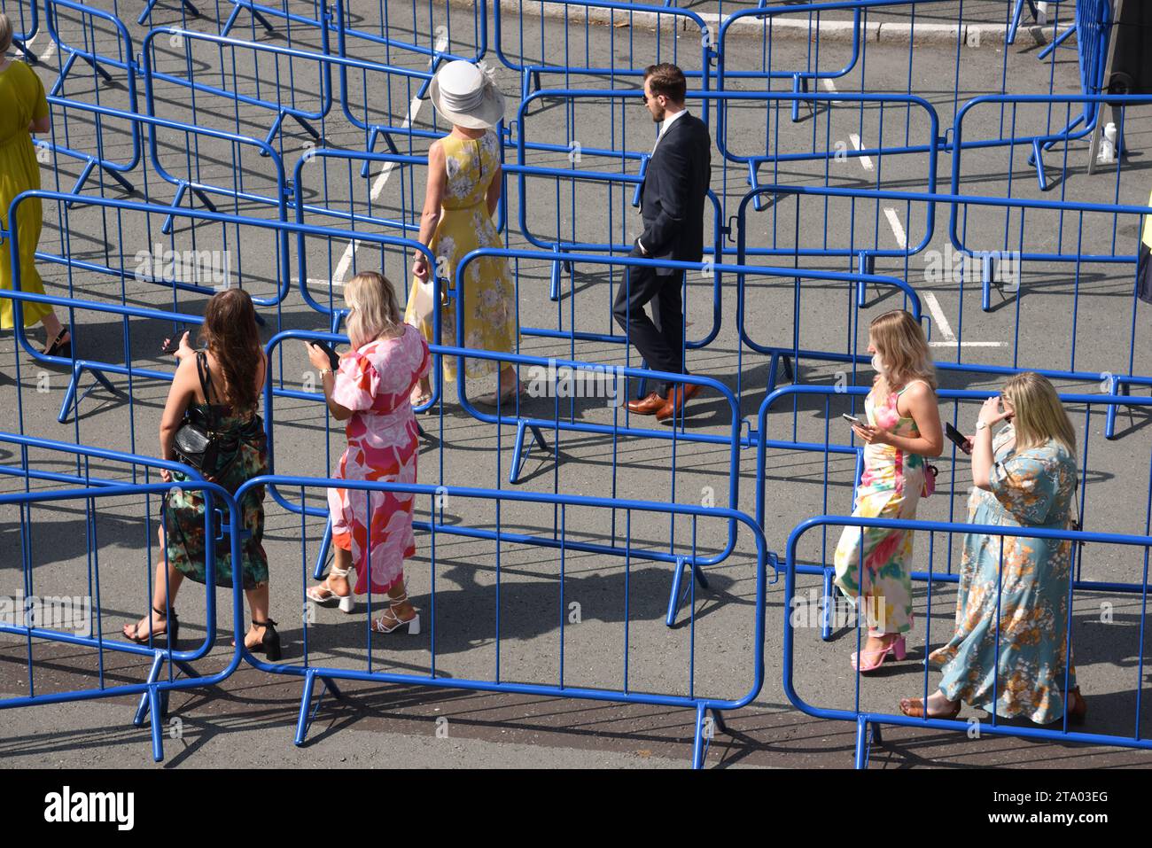 Couples & Women or Female Race Goers wearing Fancy, Fashionable or ...