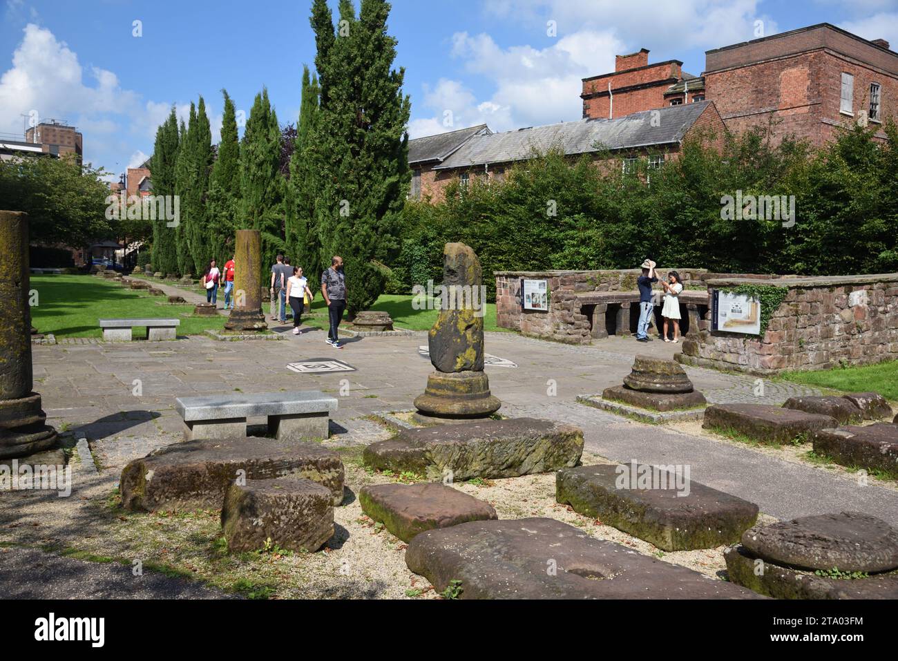 Chester Roman Gardens with Remains of Roman Temple in the Historic ...