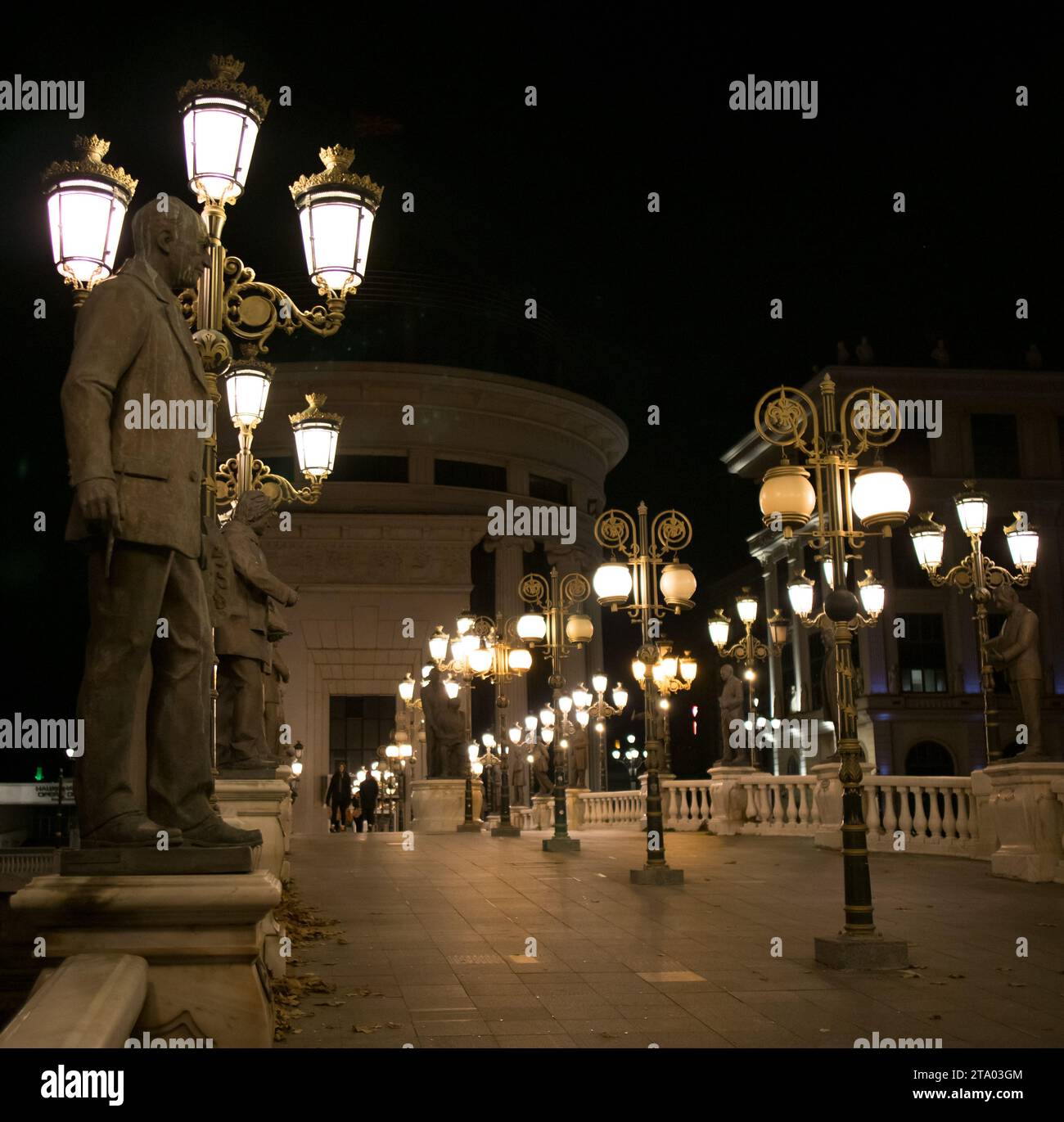 Eye Bridge at night, downtown Skopje, Macedonia Stock Photo - Alamy