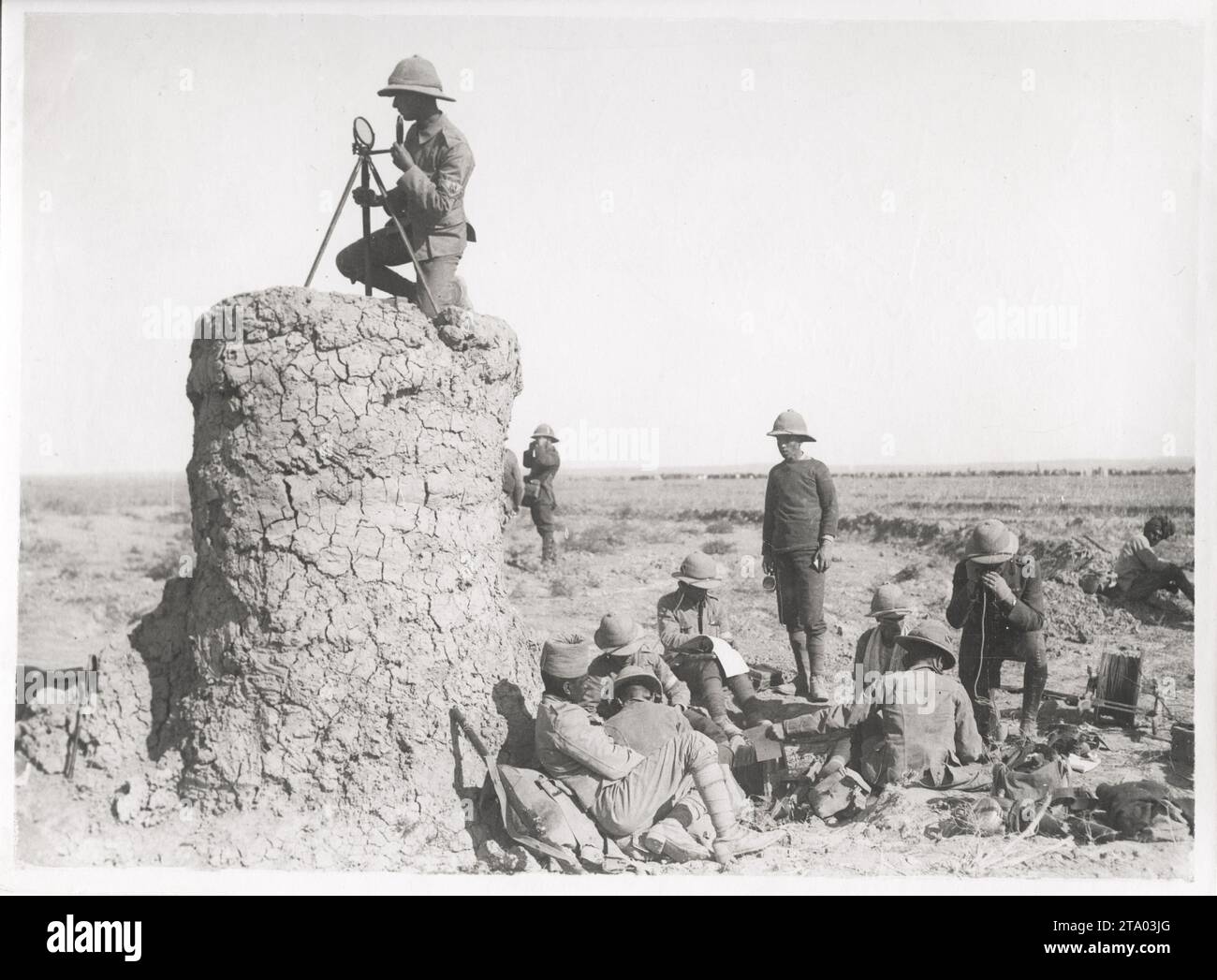 WW1 World War I - Troops at Kara Tepe, Mesopotamia, Iraq region Stock ...