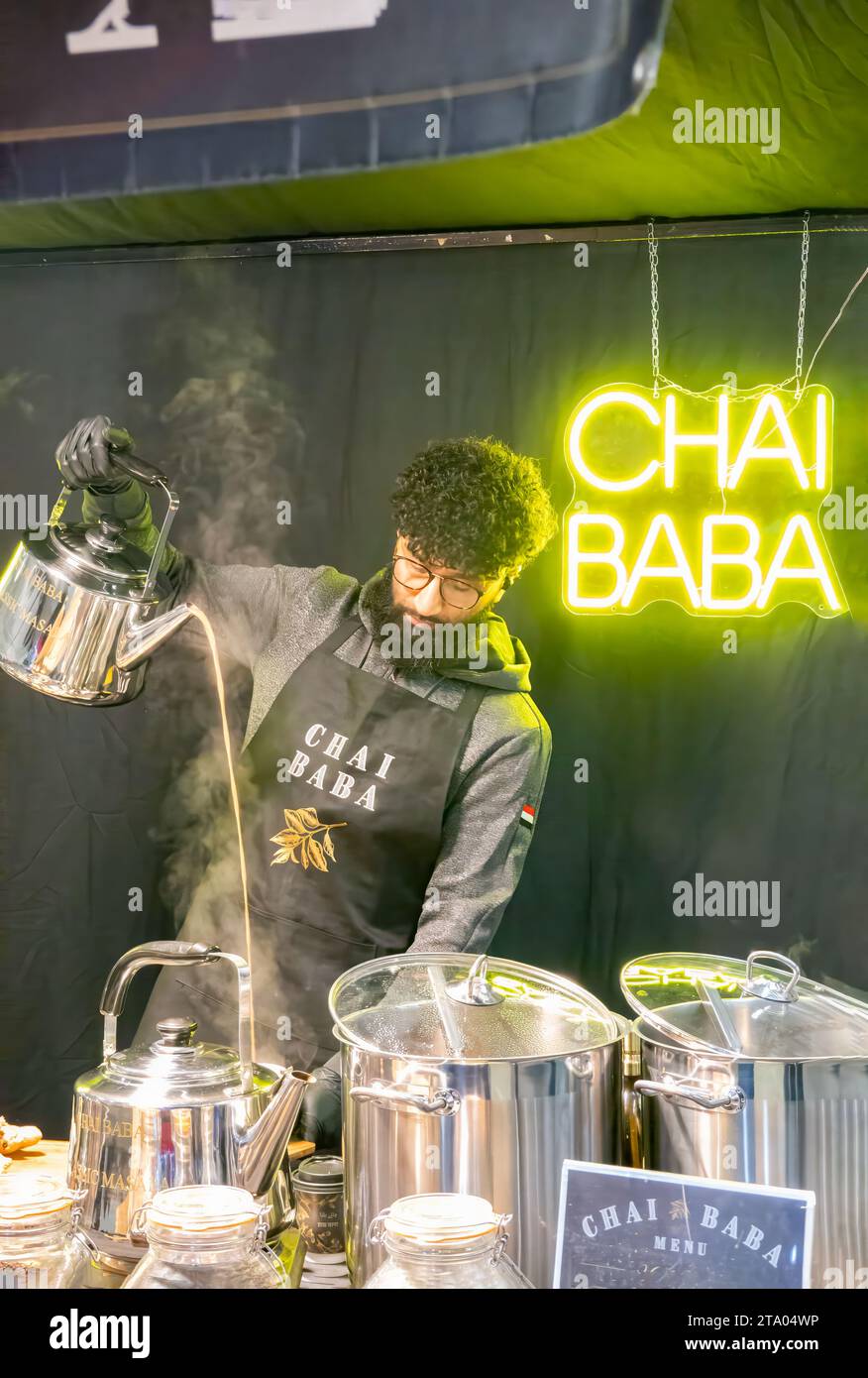 Neon chai baba logo hi-res stock photography and images - Alamy