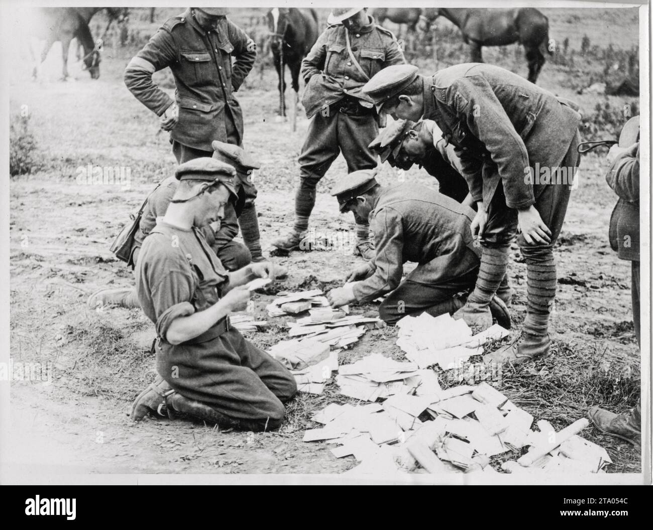 WW1 World War I - Mail sorting, France Stock Photo - Alamy