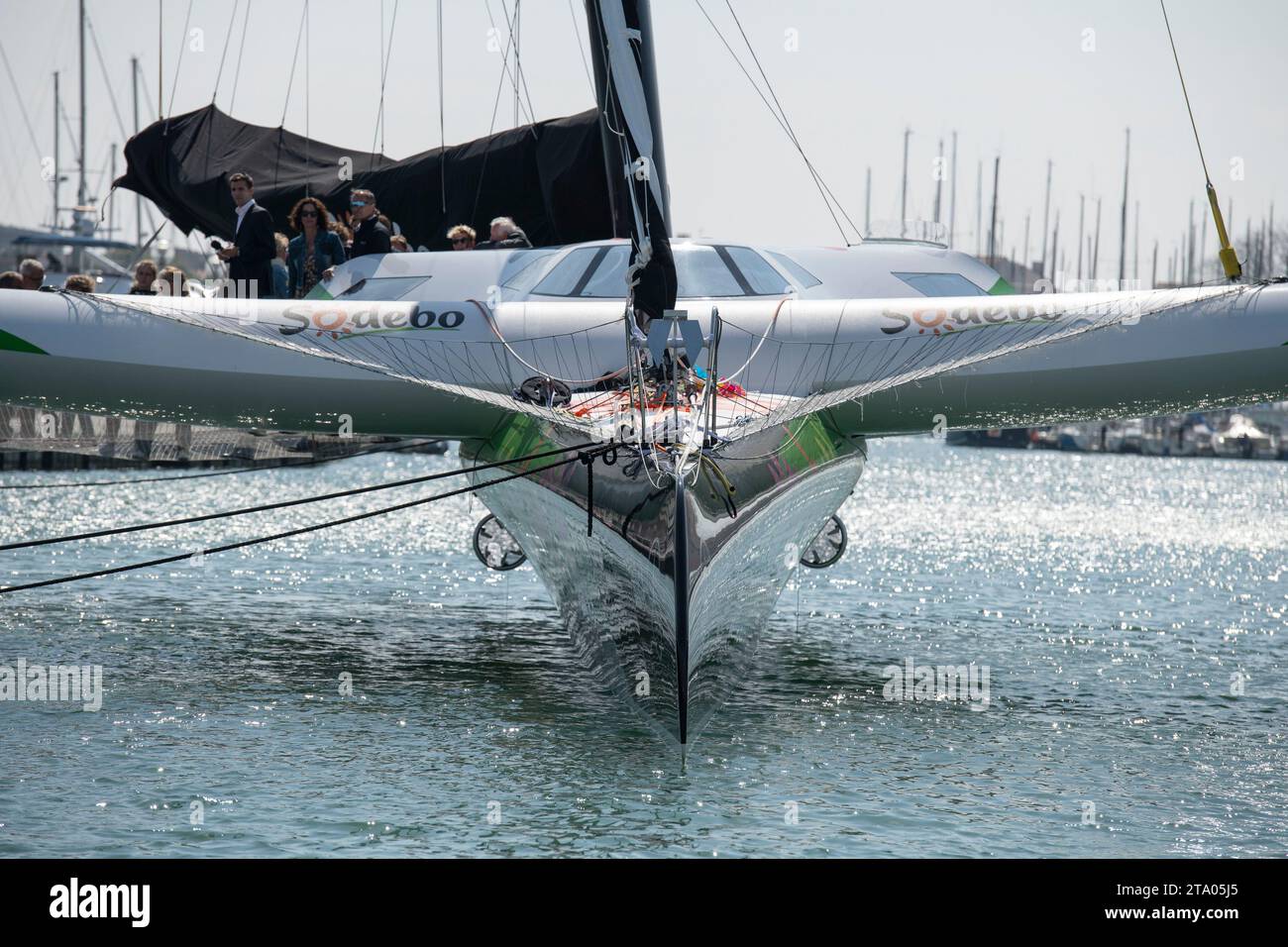 Illustration during the Baptism of the Ultim Sodebo 3, skipper Thomas ...
