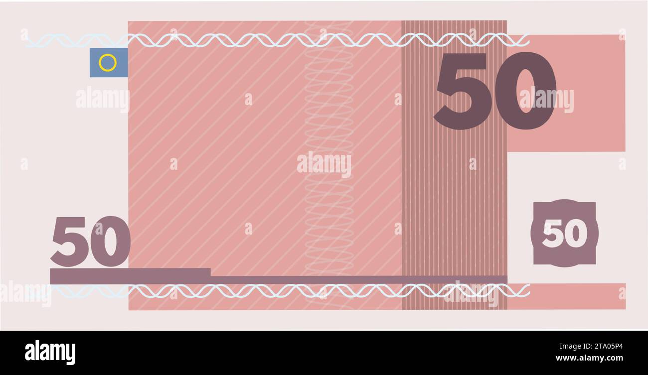 Fifty euro banknote vector icon isolated on white Stock Vector Image ...