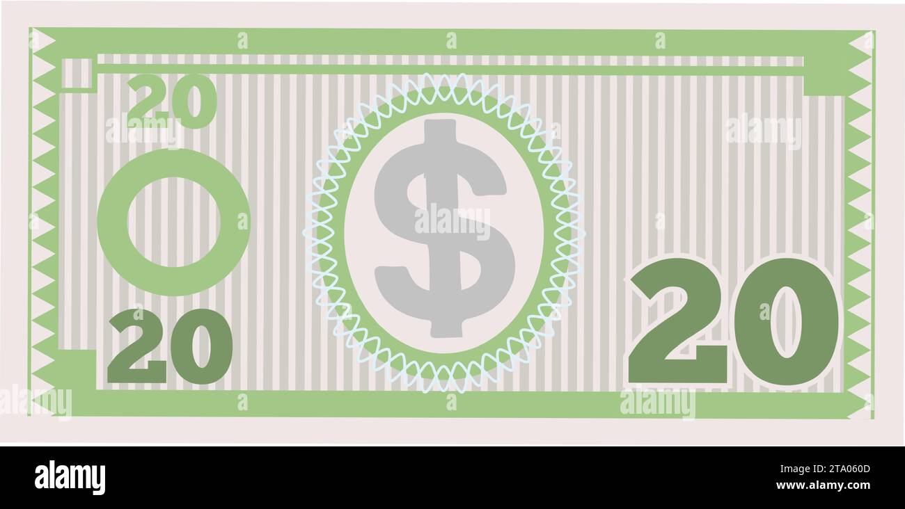 Money 20 dollar Stock Vector Images - Alamy