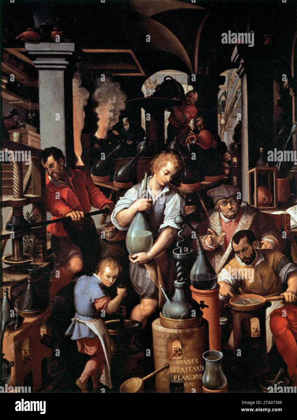 An Alchemist's Laboratory 1570 by Johannes Stradanus Stock Photo - Alamy