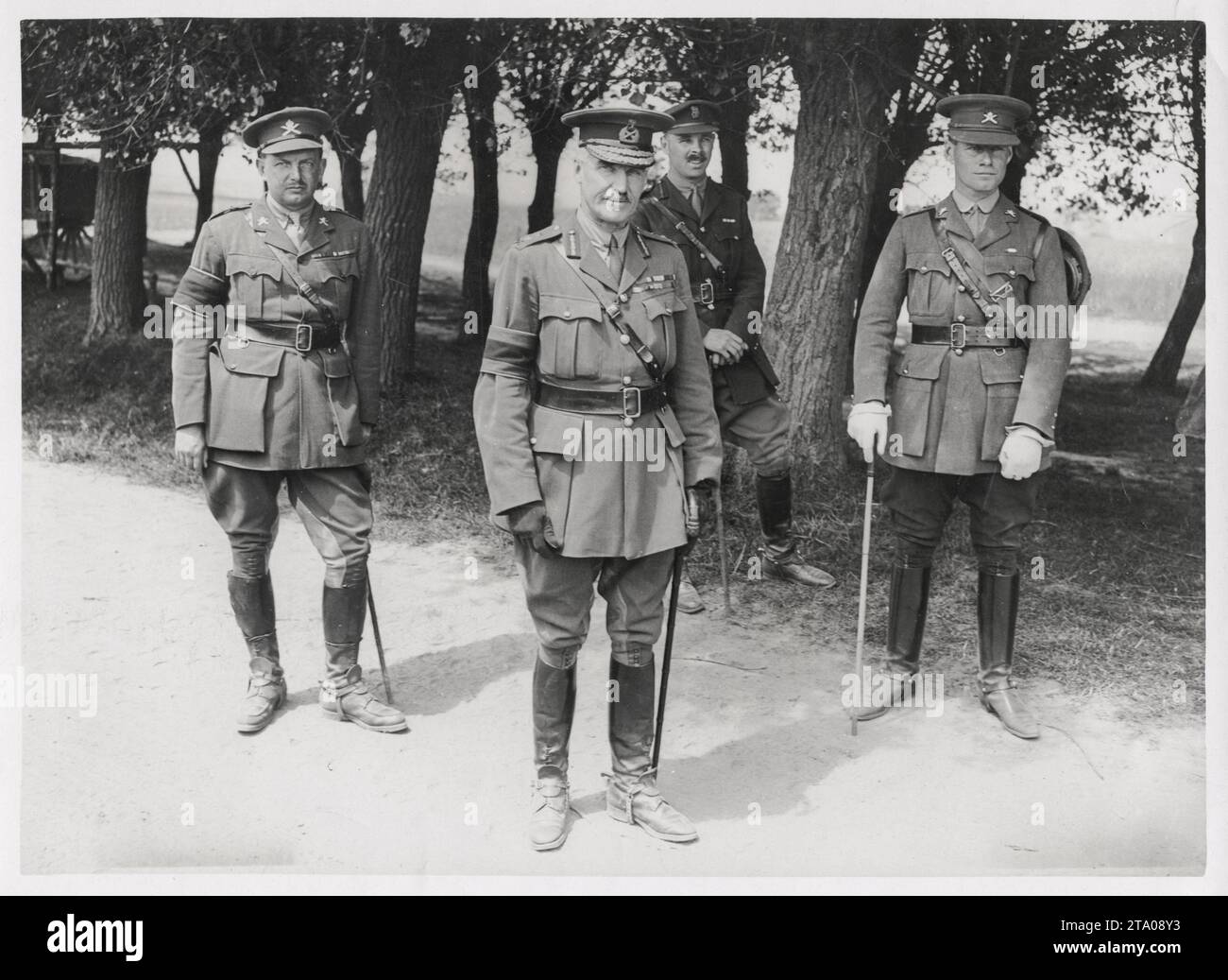 WW1 World War I - Army Commander General Sir H S Horne and officers ...