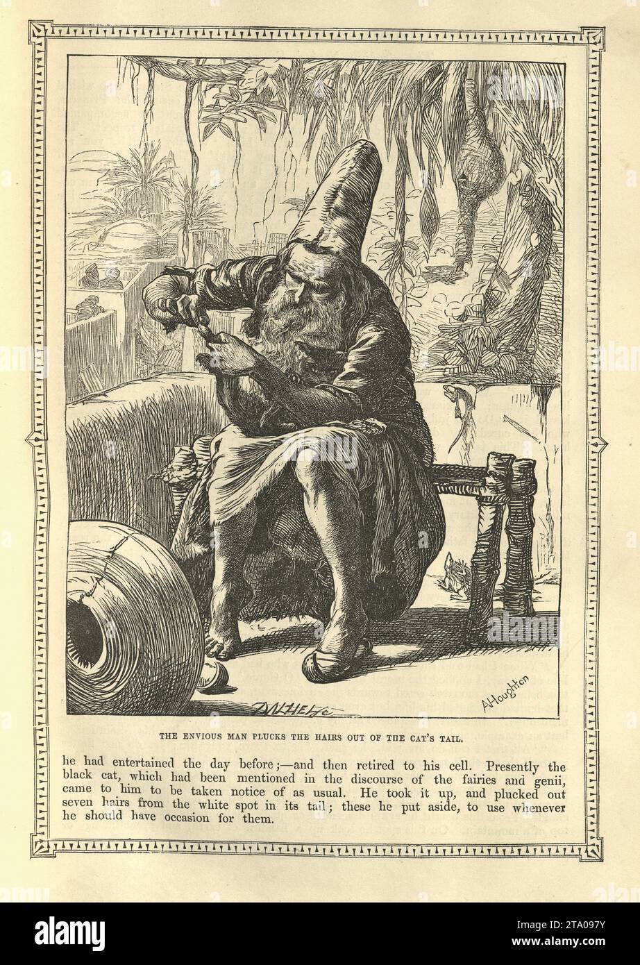 Vintage illustration One Thousand and One Nights, the Envious Man ...