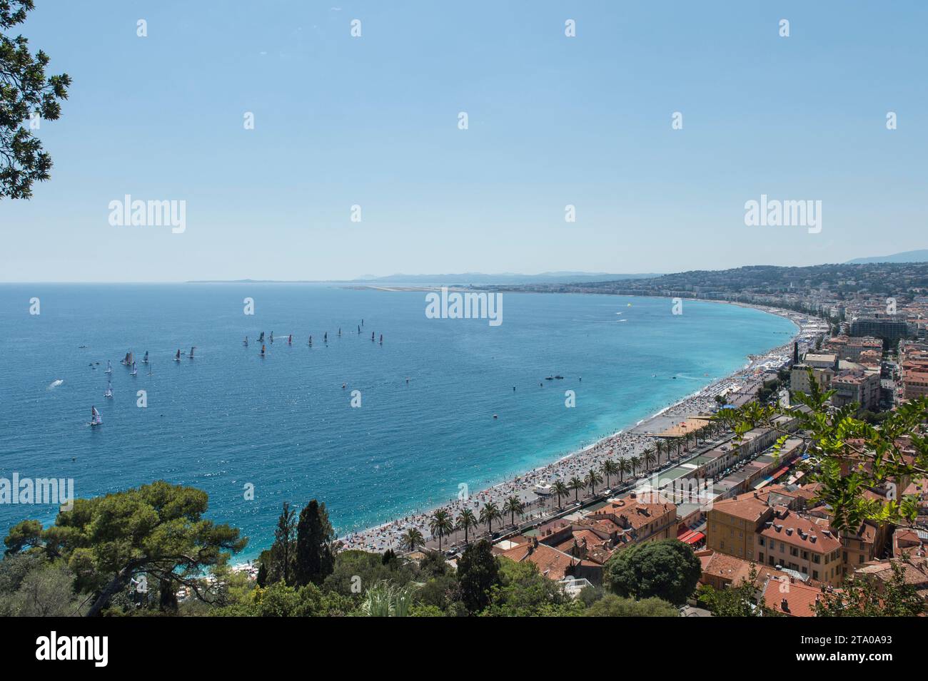 General view Promenade des Anglais, Fleet, during the Tour de France ...