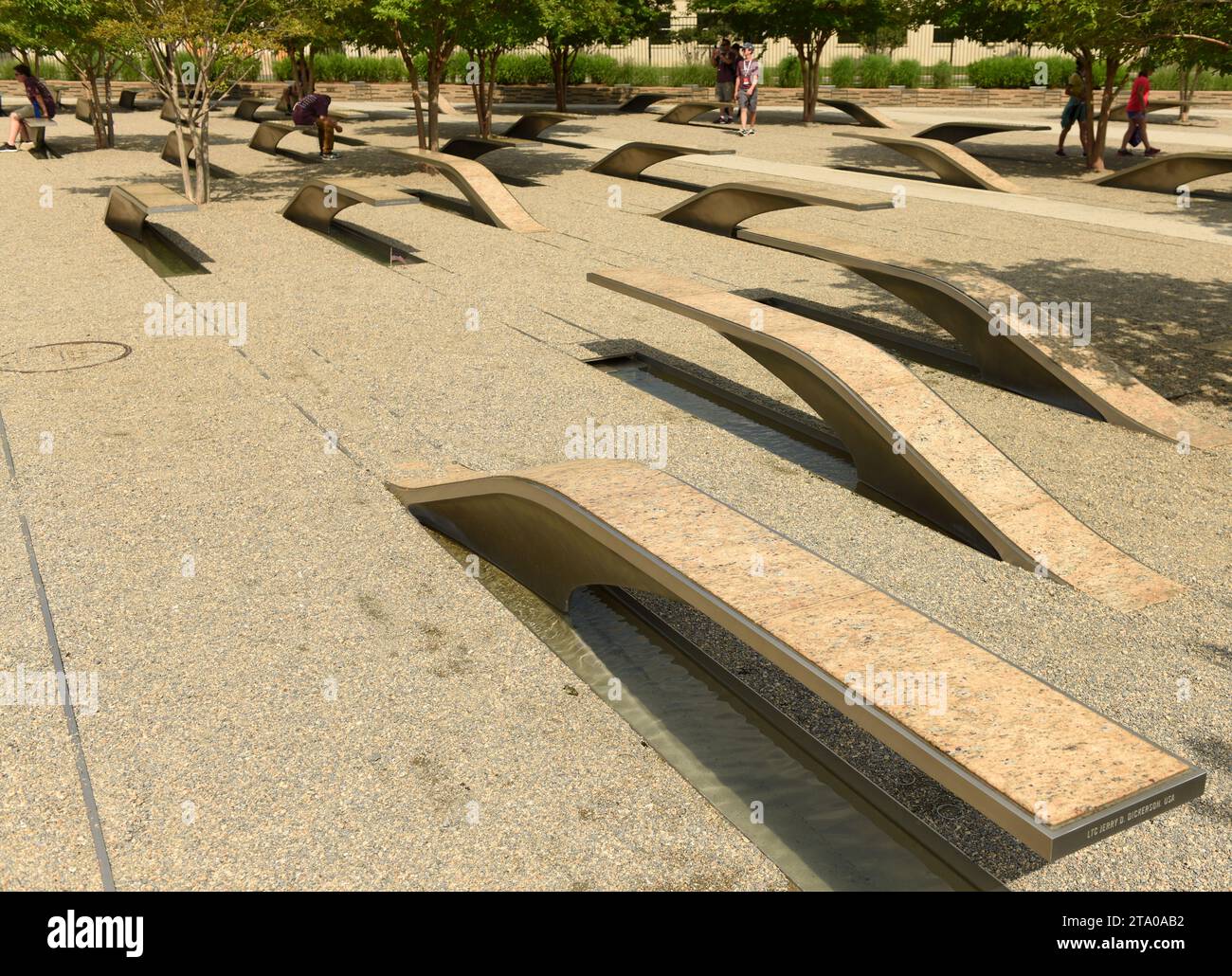 Washington, DC - June 01, 2018: The Pentagon Memorial features 184 ...
