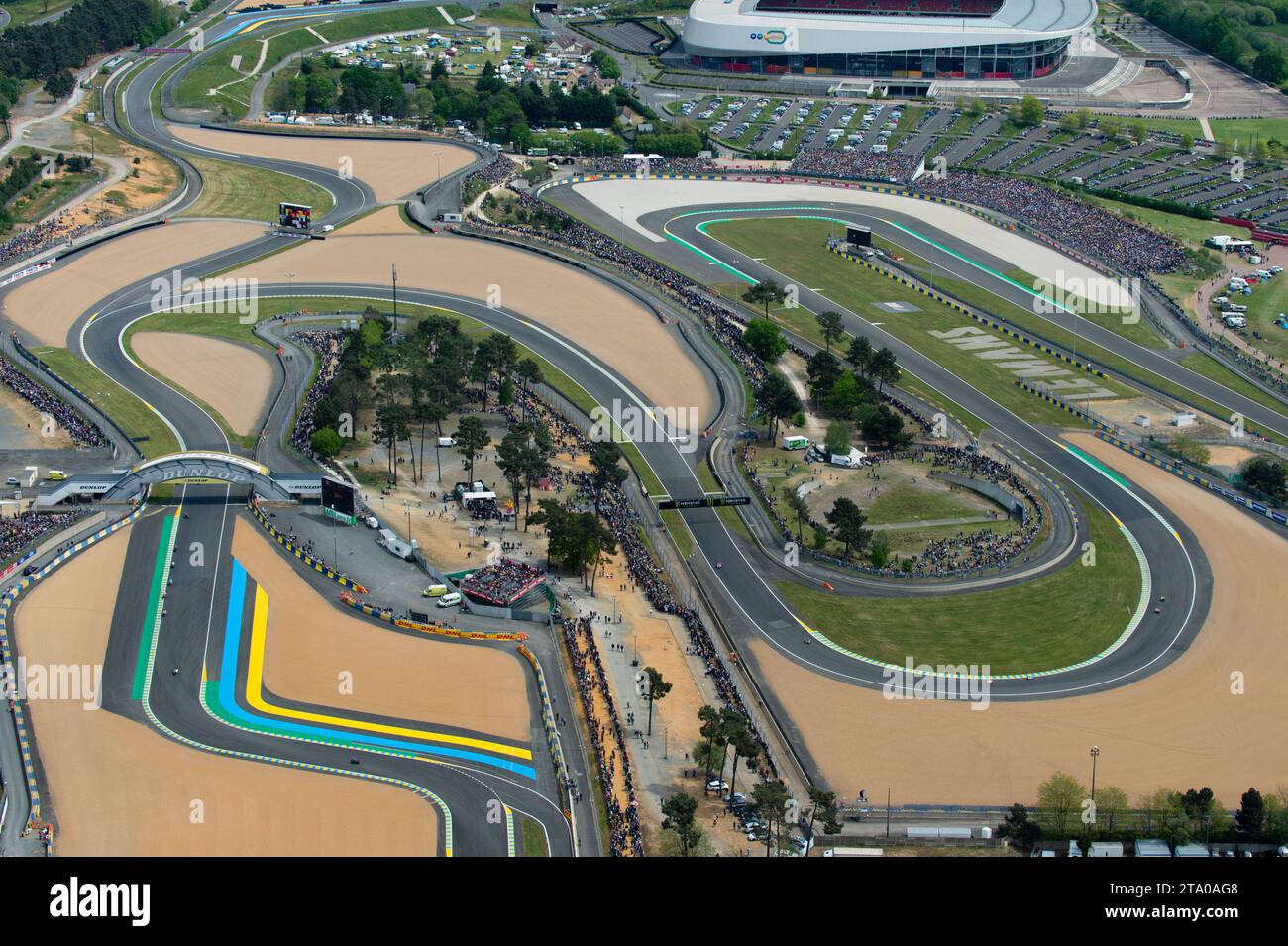 Aerial view of the circuit at le mans hi-res stock photography and ...