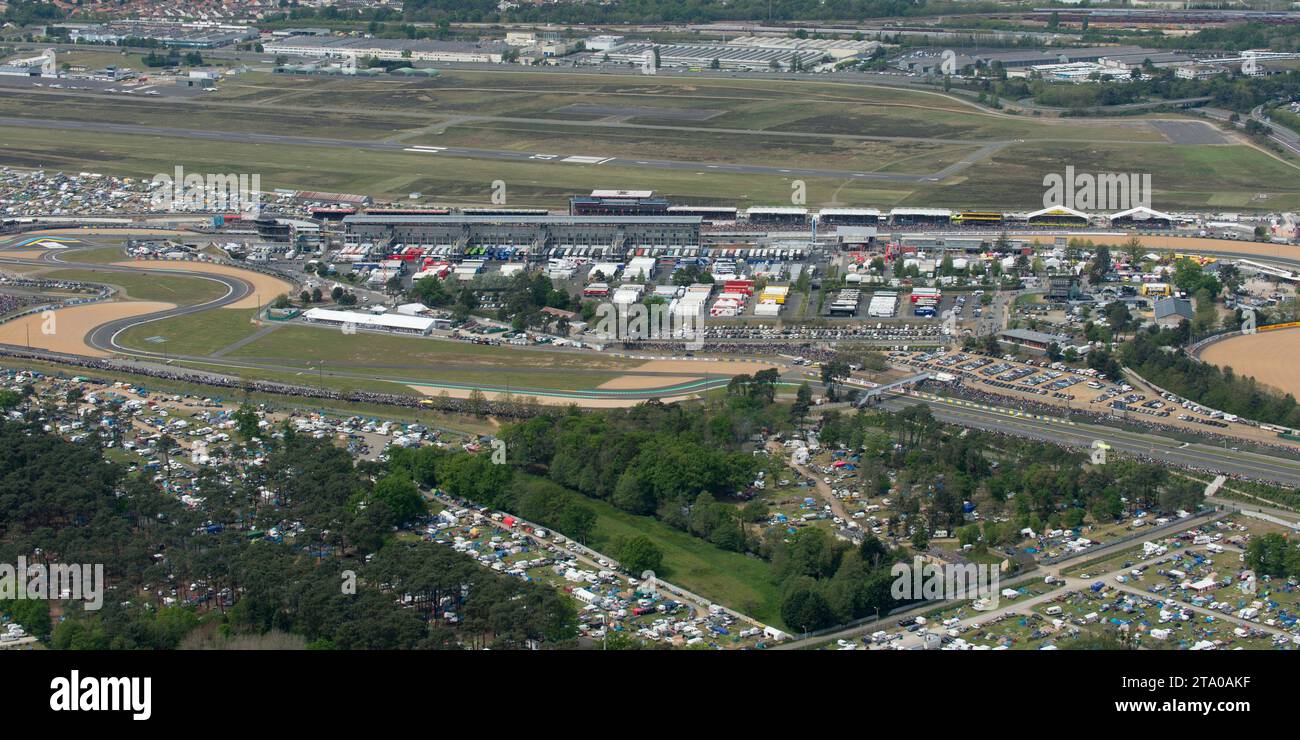 Aerial view of the circuit at le mans hi-res stock photography and ...