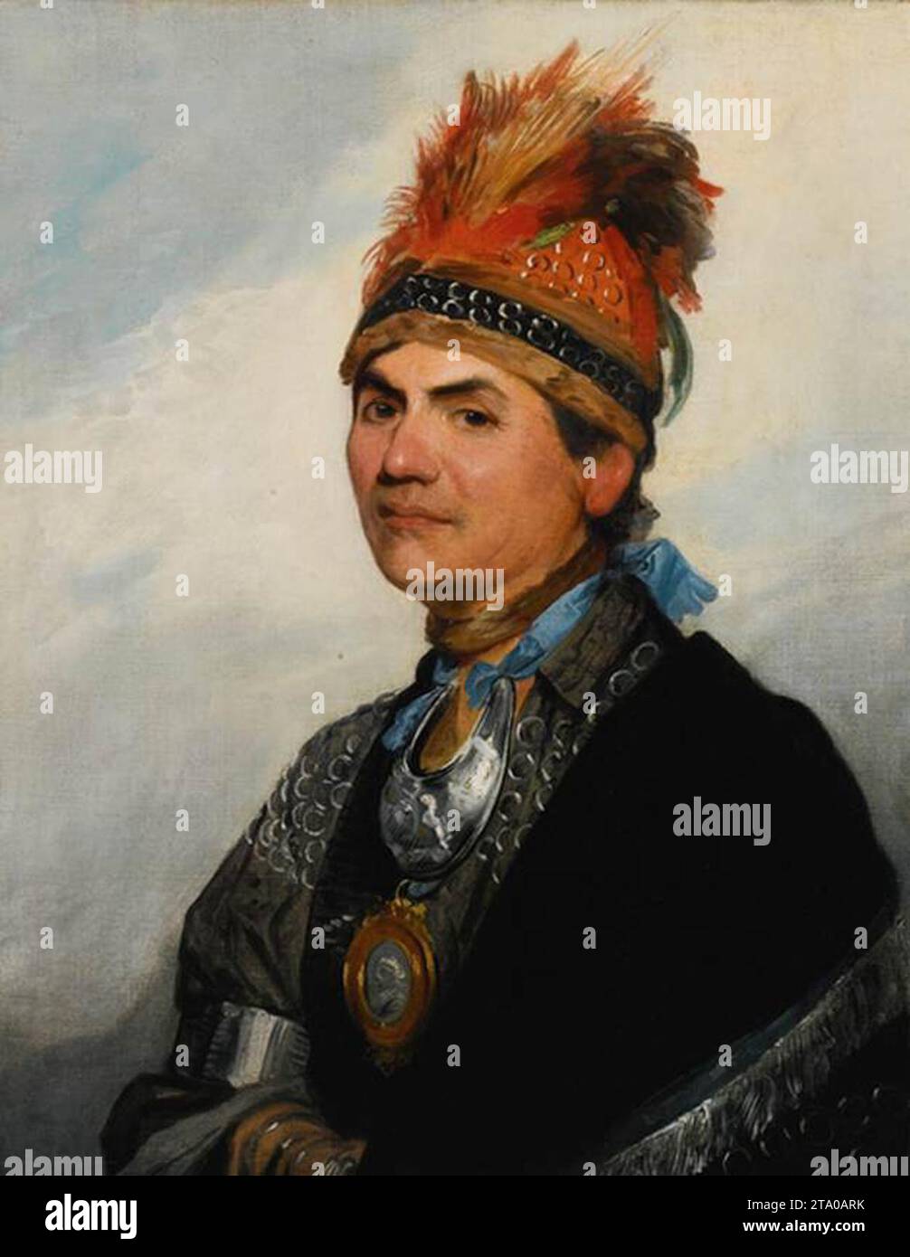Portrait of the Mohawk Chieftain Thayendanegea, Known as Joseph Brant ...