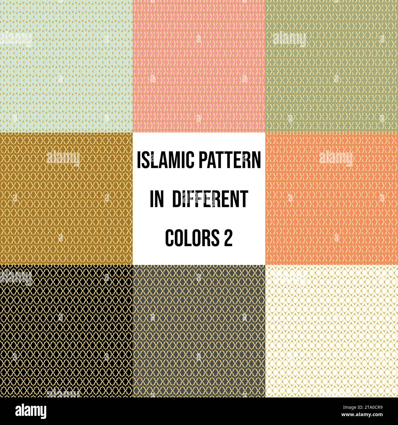 Abstract arabic geometric vector seamless patterns. Arab architecture islamic repeating texture ...