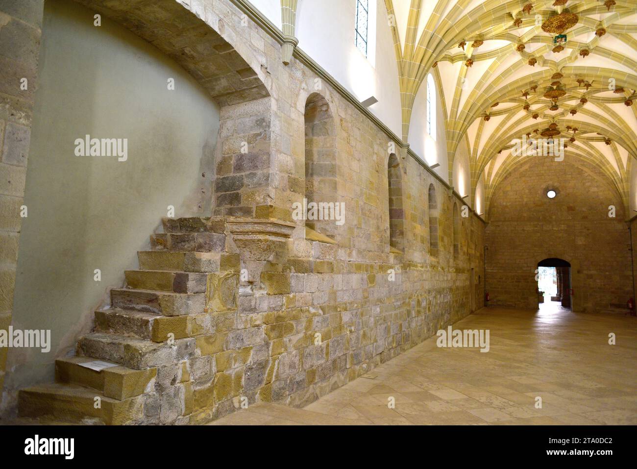 Veruela Abbey (Real Monasterio de Santa María de Veruela), cistercian 12th century. Monk's ...