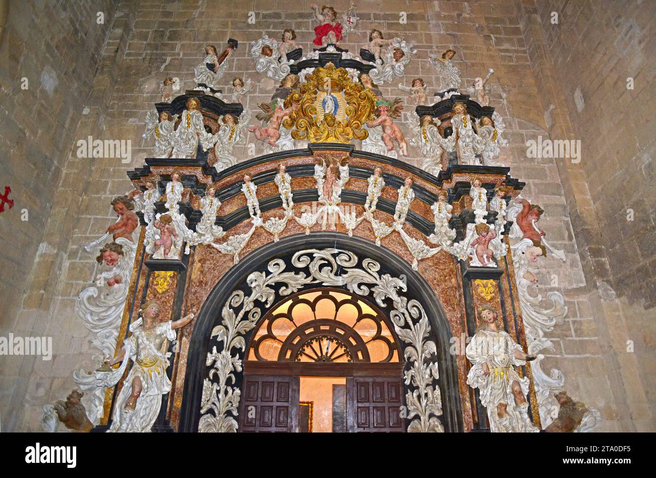 Veruela Abbey (Real Monasterio de Santa María de Veruela), cistercian 12th century. Rococo ...