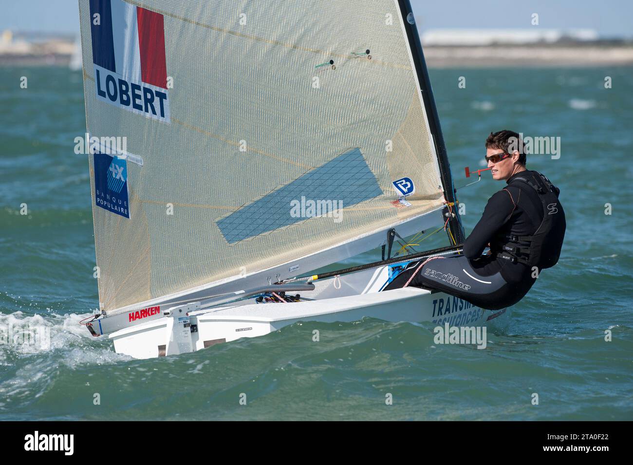 Jonathan LOBERT (FRA 112), Finn Serie, in sailing action during the SOF ...