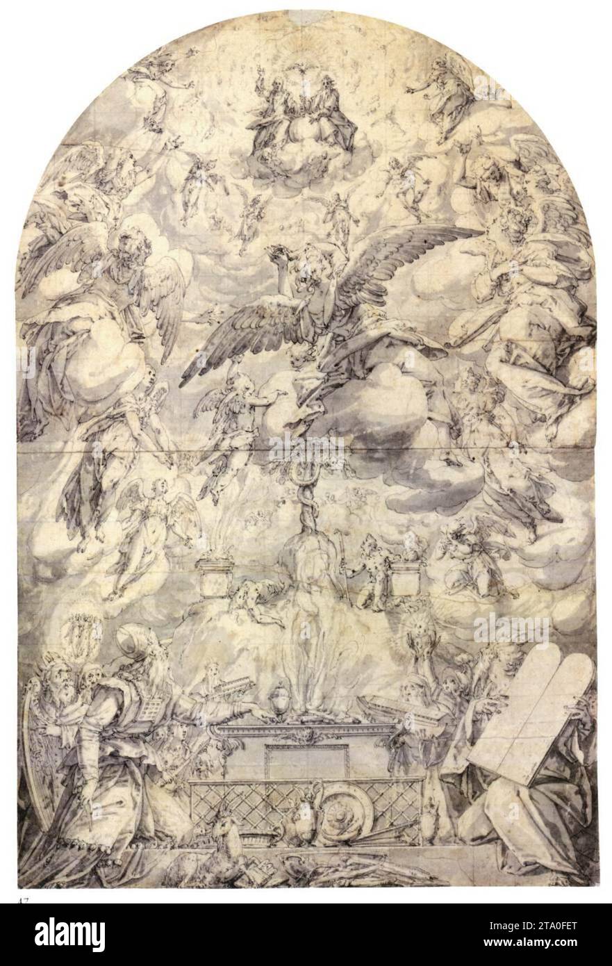 Offering of the Old Testament and the Holy Trinity c. 1587 by Friedrich ...