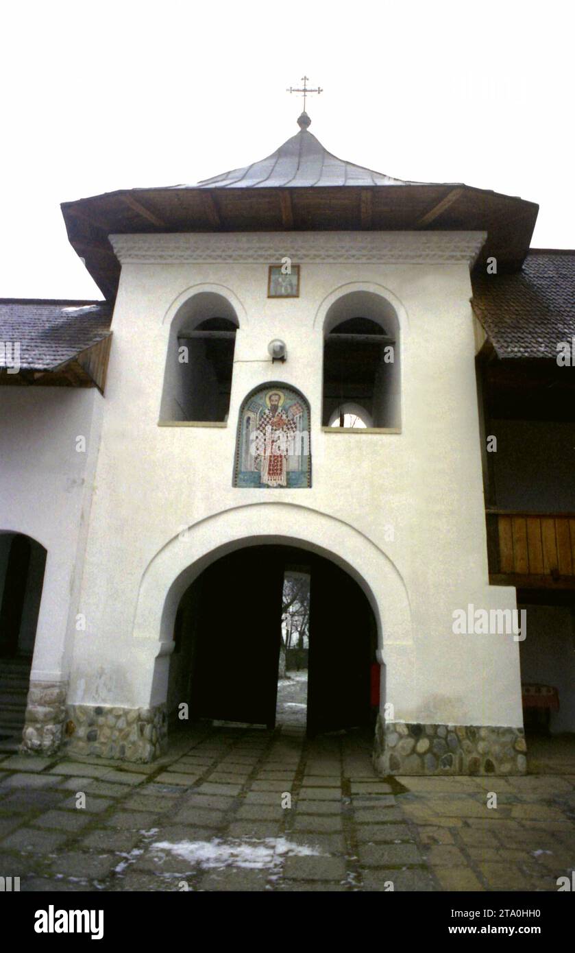 Gorj County, Romania, 2001. Polovragi Monastery, a historical monument ...
