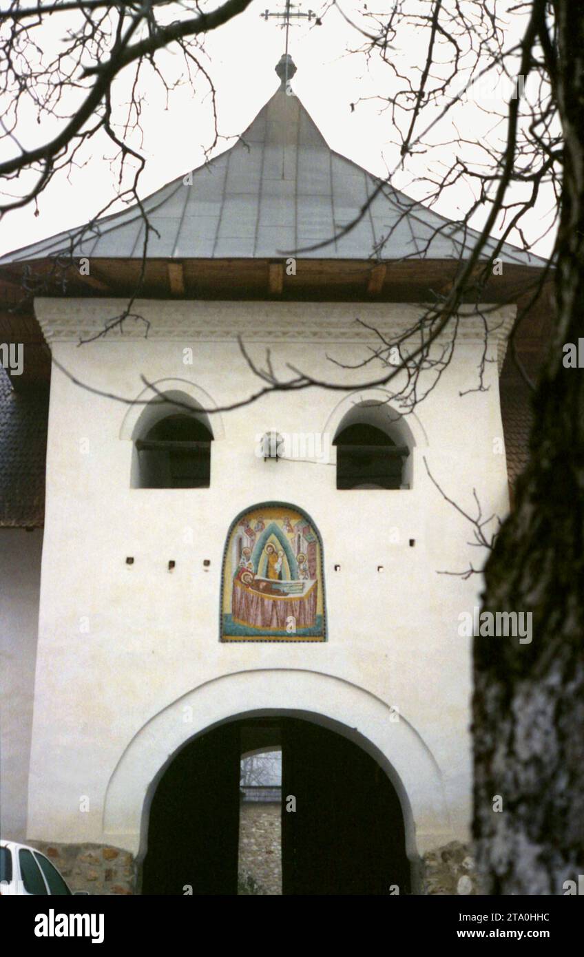 Gorj County, Romania, 2001. Polovragi Monastery, a historical monument ...
