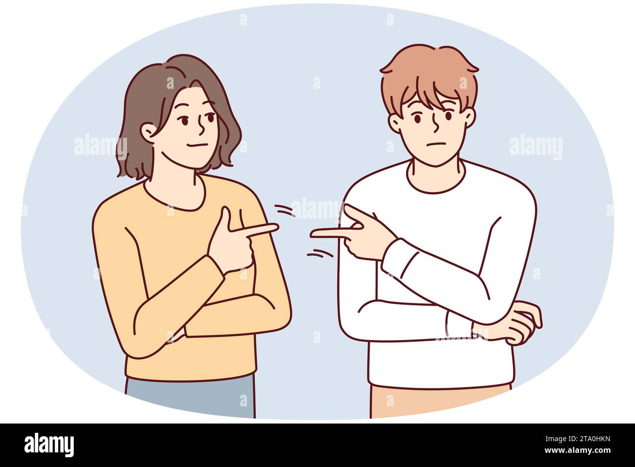 Woman guilty friend Stock Vector Images - Alamy