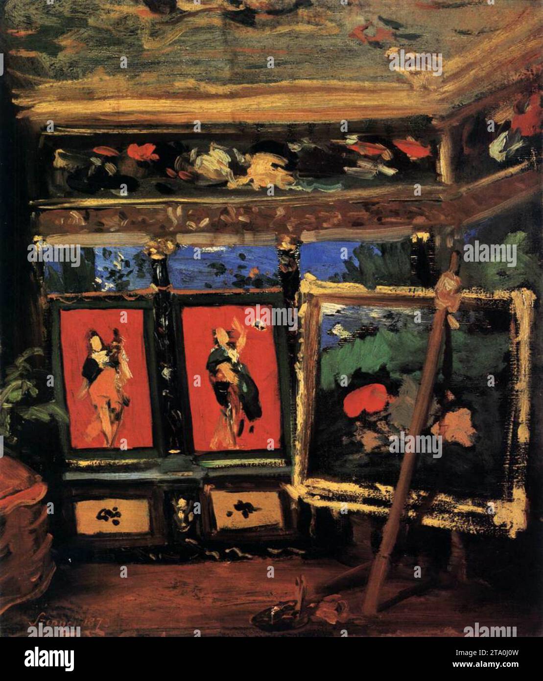 The Artist's Studio 1873 by Pal Szinyei Merse Stock Photo - Alamy