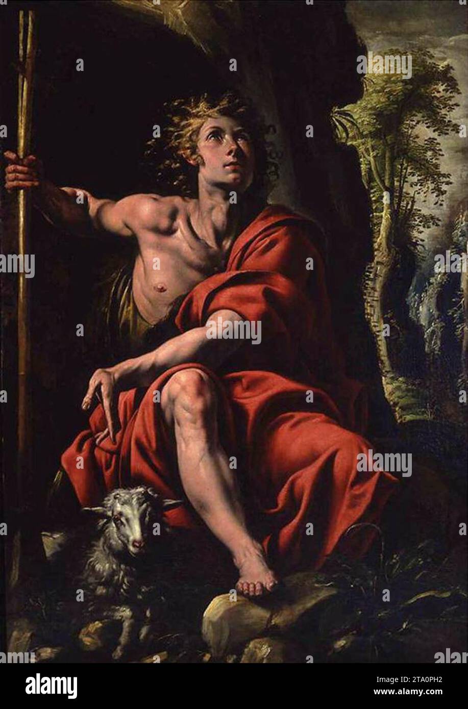 St John the Baptist in the Desert 1627-28 by Tanzio Da Varallo Stock ...