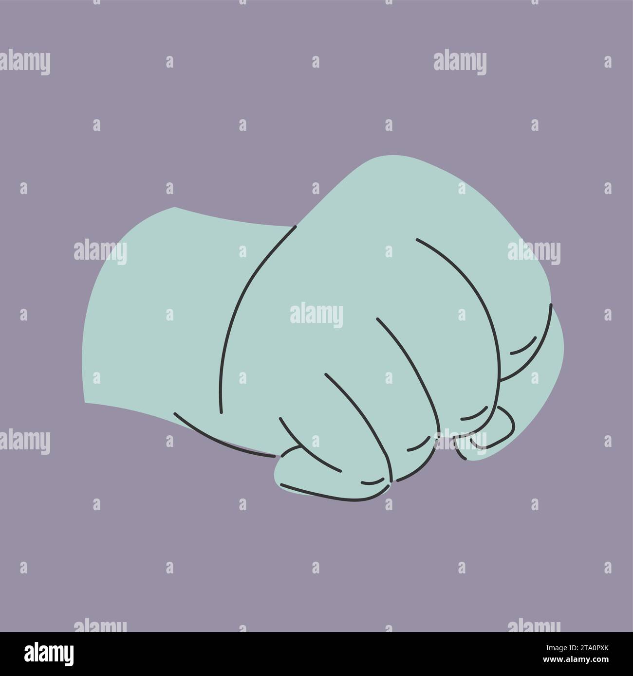 Hand clenched in fist, angry arm gesture symbol Stock Vector Image ...