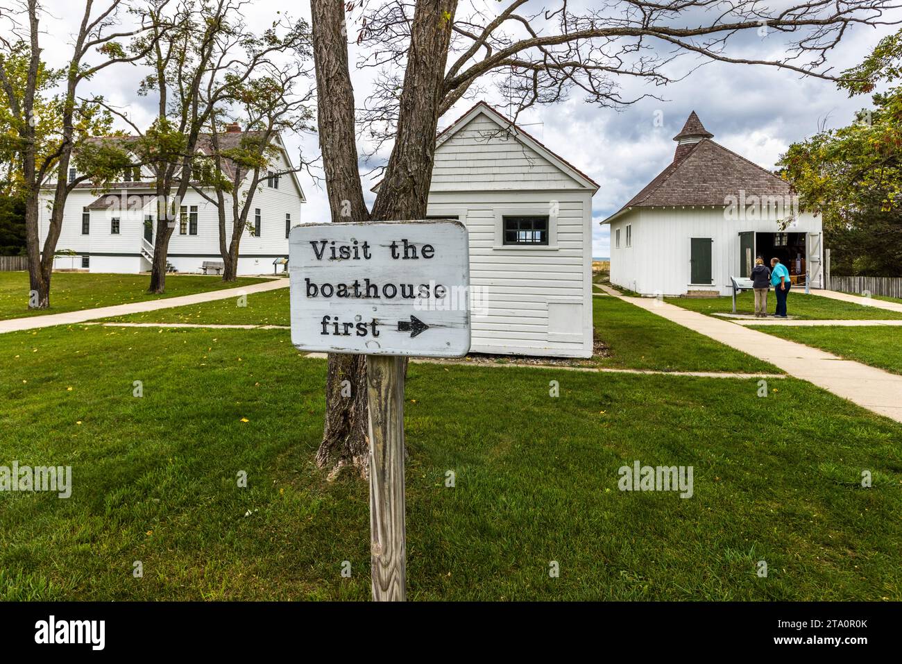 Maritime museum at Sleeping Bear Point Coast Guard Station west of Glen ...