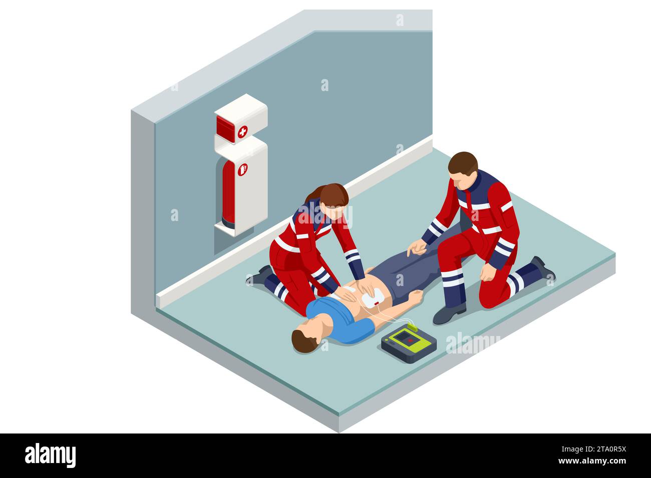 Chest compressions Stock Vector Images - Alamy